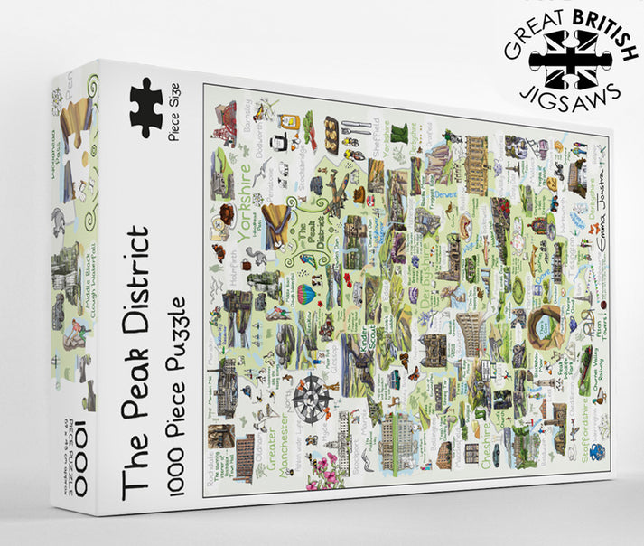 The Peak District 'Map' 1,000 piece jigsaw puzzle – Emma Joustra Portraits